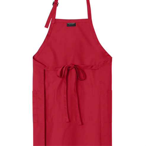 Port Authority® Easy Care Extra Long Bib Apron with Front Pockets ...